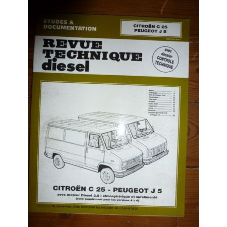 RTA Revues techniques utilitaires CITROEN C25 et PEUGEOT J5 Essence