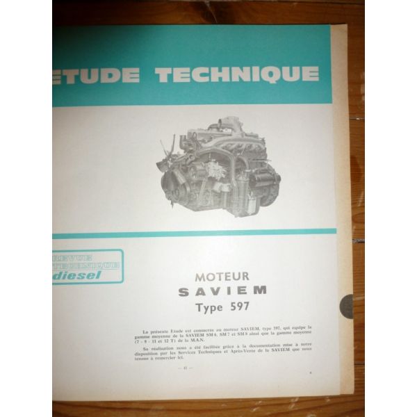 RTA Revues techniques Poids-Lourds MOTEUR SAVIEM Type 597