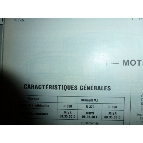 RTD Revue technique Poids Lourds RENAULT RVI R360 - R370 - R390