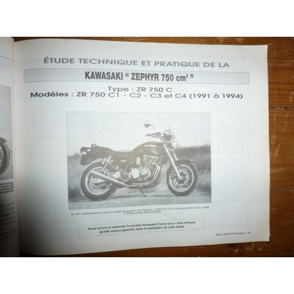 Fiche Technique Kawasaki 750 Zephyr