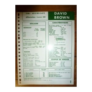 DAVID BROWN 880 - Type AD 3/40 A et B