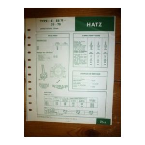 HATZ E71, E75, E79, ES71, ES75, ES79