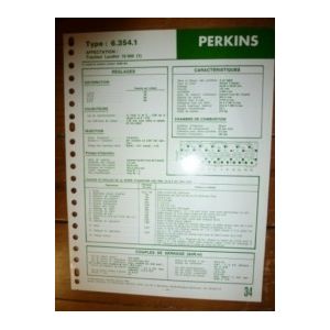 LANDINI 10 000 jusqu'au n° 22900.991 PERKINS 6.354.1