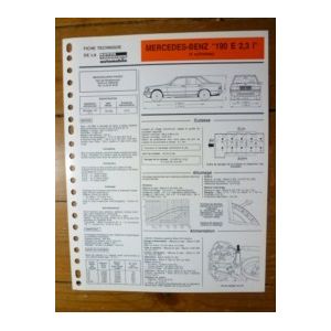 Fiche Technique Mercedes 190e