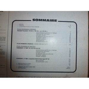 PEUGEOT SC50, SC50L, SC80L - KAWASAKI Z1300 A1 à A5, ZG1300 A1 Injection