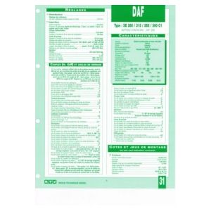 DAF XF95 - Type : XE 280-315-355-390 C1