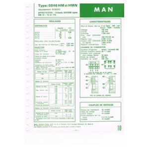 SAVIEM Chassis SM10, SM12, SM170 Type : MAN 0846 HM-HMN Equip. Bosch