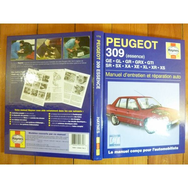PEUGEOT 309 Essence GE, GL, GR, GRX, GTI, SR, SX, XA, XE, XL, XR, XS ...
