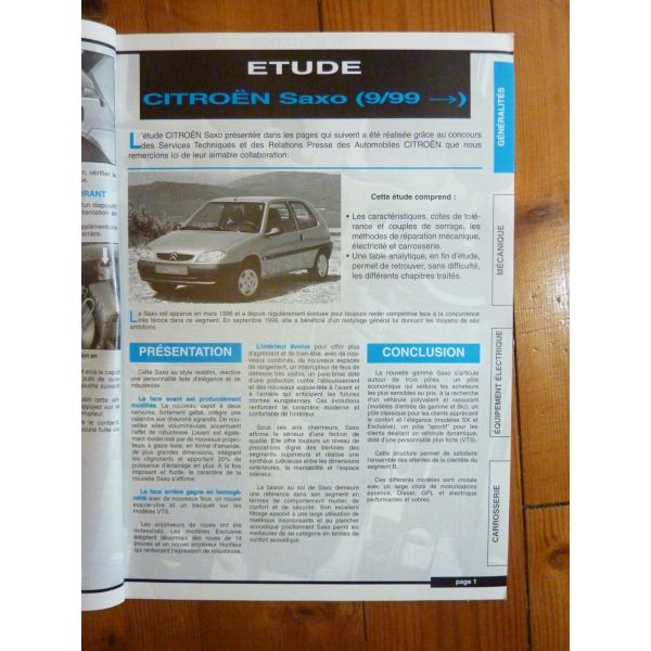 LEA Revue technique CITROEN SAXO Essence 1.0, 1.1, 1.1 GPL, 1.4, 1.6i ...