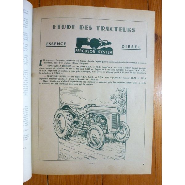 Tracteurs Massey-Ferguson Système Hydraulique, techniques de réparation