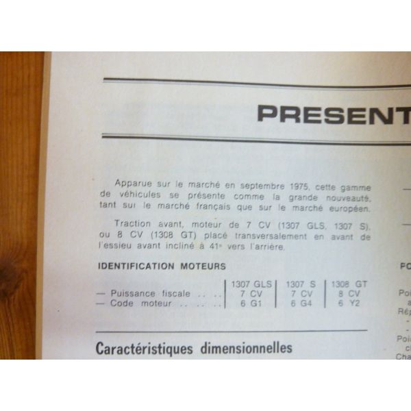 TALBOT-SIMCA 1307 1308 1510 Jusque 1980 LS GL GLS RLE117.01 - revue ...