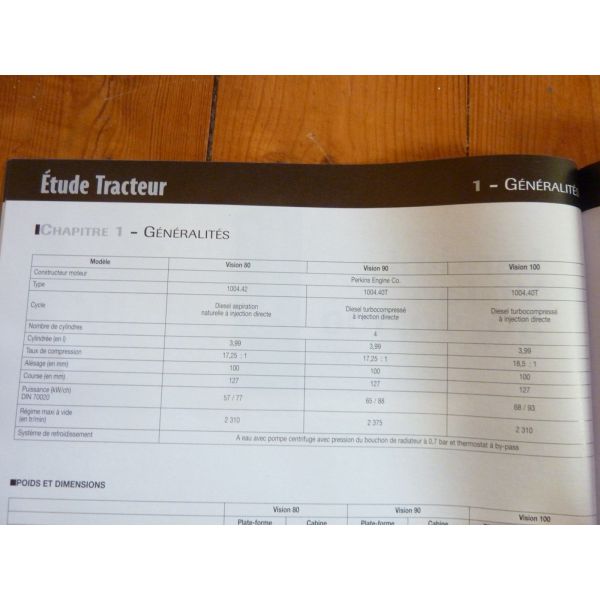 LANDINI VISION 80 90 100 - Moteurs PERKINS 1004