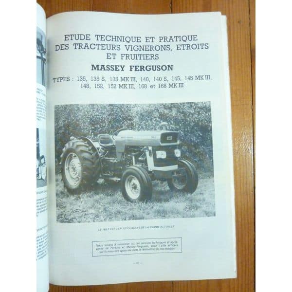 MASSEY-FERGUSON 135, 135S, 135 MKIII, 140, 140S, 145, 145 MKIII, 148, 152, 152 MKIII, 158, 158 ...