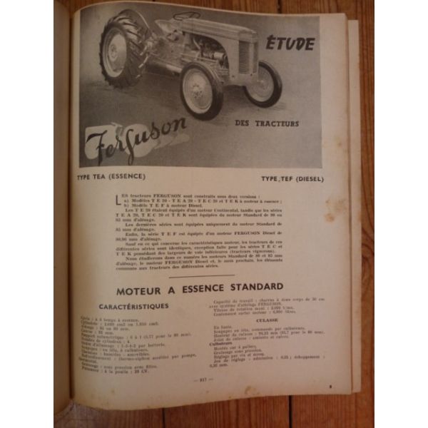RTA Revue technique FORD 6, 8 Cylindres USA - Tracteur FERGUSON