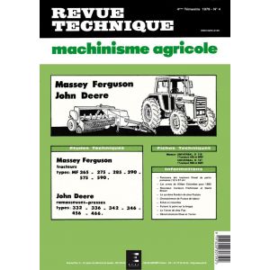 RTA Revue technique agricole MASSEY FERGUSON JOHN DEERE