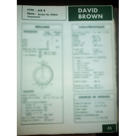 DAVID BROWN AD 4 Chassis Cropmaster Ref : FT-DBR-48