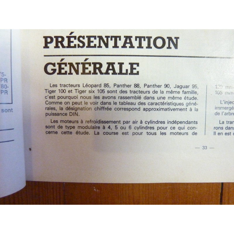 SAME LEOPARD 85 et 85E, PANTHER 88 et 90, JAGUAR 95, TIGER 100 et Six 105