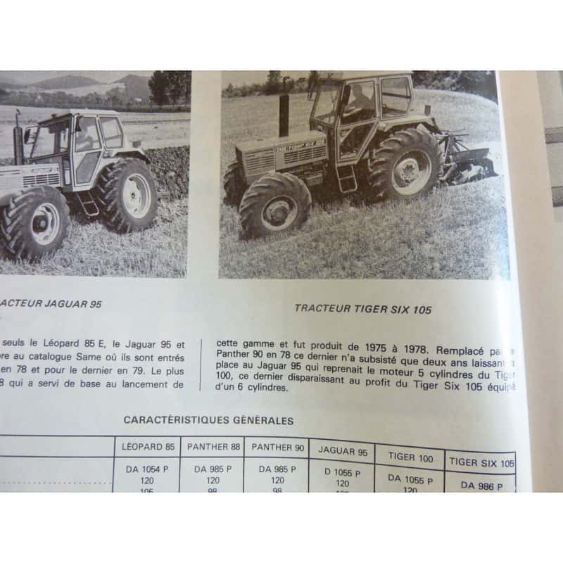 SAME LEOPARD 85 et 85E, PANTHER 88 et 90, JAGUAR 95, TIGER 100 et Six 105
