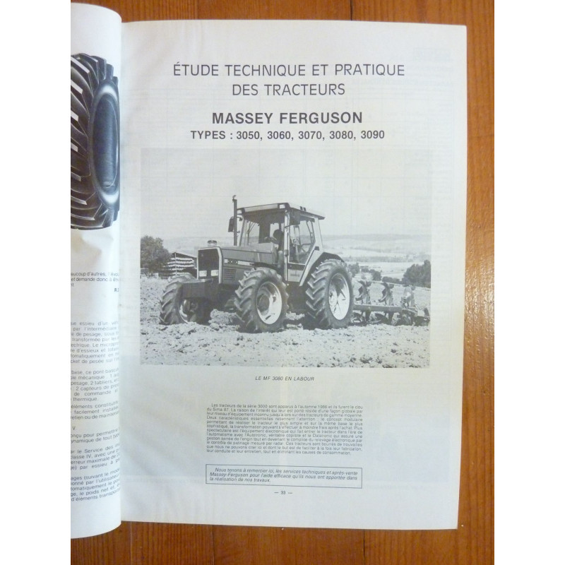RTA Revue technique agricole MASSEY FERGUSON 3050,3060,3070,3080,3090