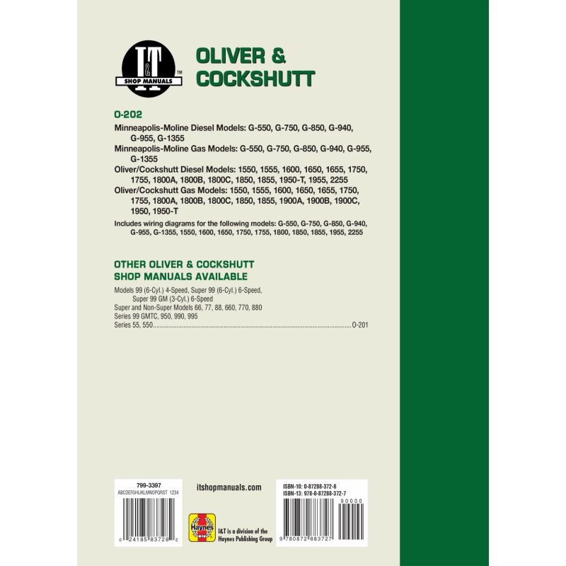 OLIVER Complement O23 O21 O24 & O26 RCLYO202 - Revue Technique Haynes ...