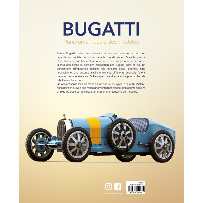 Bugatti, panorama illustré des modèles LIVR_BUGATTI-PANO - Beaux livres