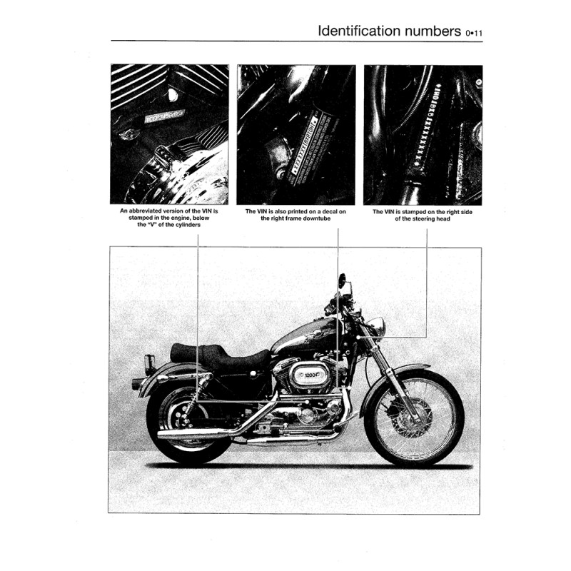 HARLEY-DAVIDSON XLH de 1970 à 2003 Guide Technique en Anglais MA-USB-HARLEY-XLH-7003-A - sur clé USB